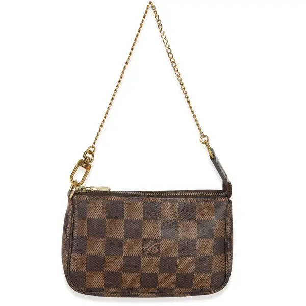 LOUIS VUITTON Damier Ebene Canvas Pochette Accessoires - Brown