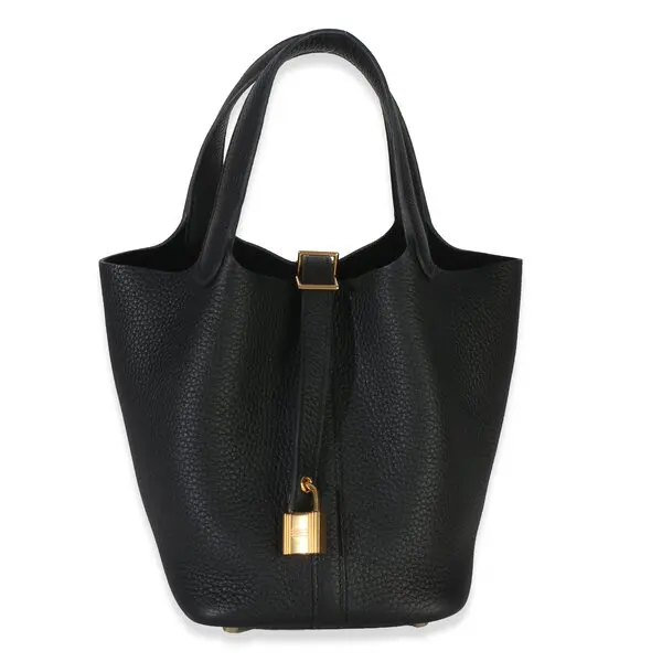 Hermès Clemence Picotin Lock 18 Phw - Black