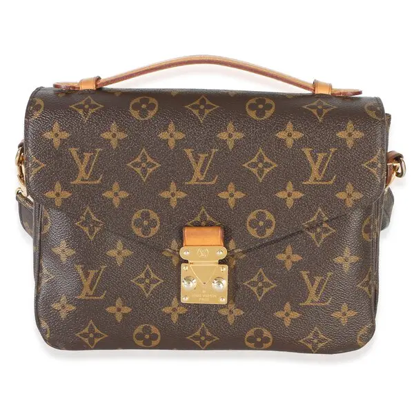 LOUIS VUITTON Monogram Canvas Pochette Metis Shoulder Bag - Brown