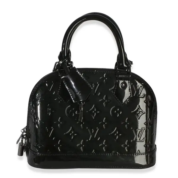 LOUIS VUITTON Monogram Vernis Alma Bb - Black