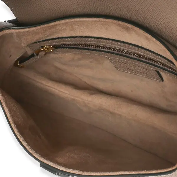 Dior Taupe Grained Calfskin Saddle Bag - Brown