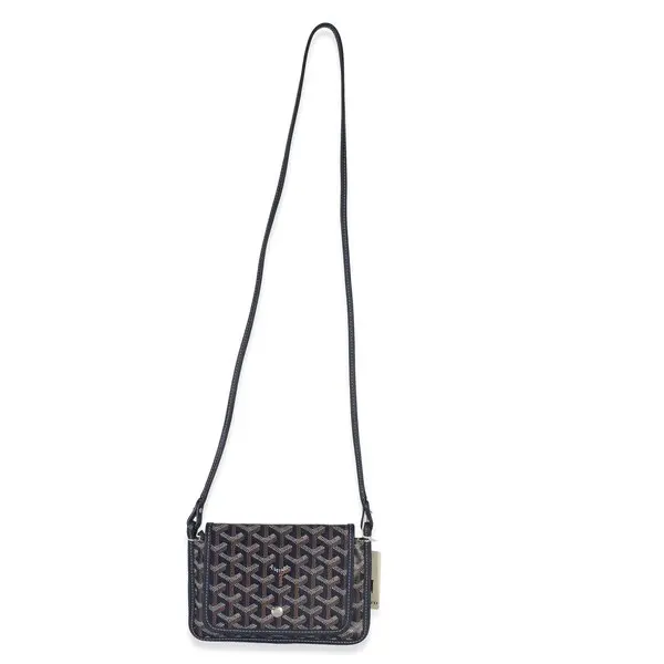 Goyard Navy Goyardine Canvas Plumet Wallet - Blue