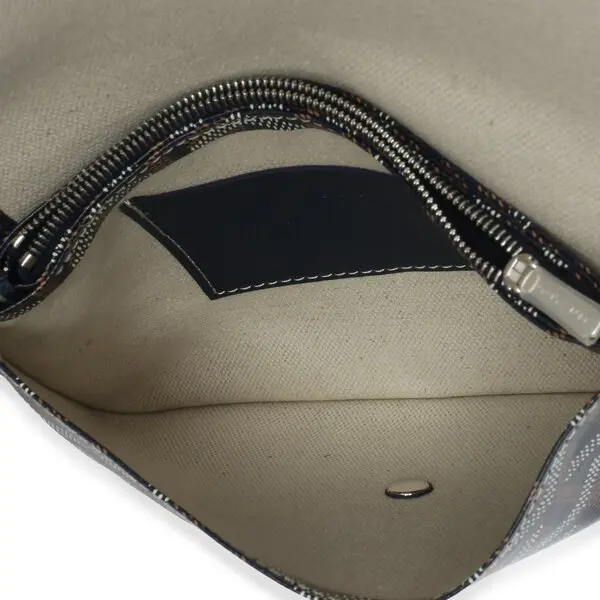 Goyard Navy Goyardine Canvas Plumet Wallet - Blue