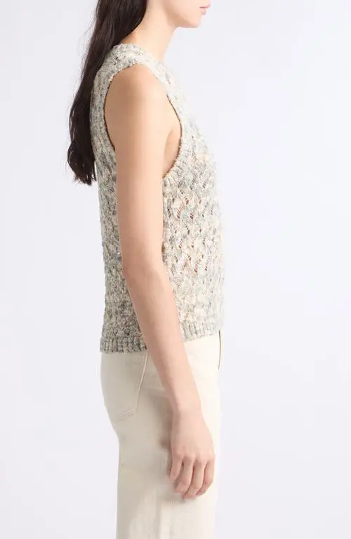 Veronica Beard Semisheer Cotton Blend Knit Tank