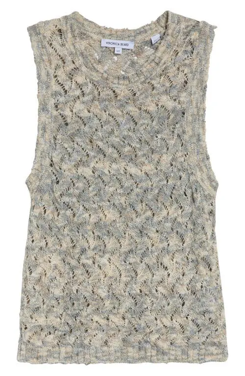 Veronica Beard Semisheer Cotton Blend Knit Tank