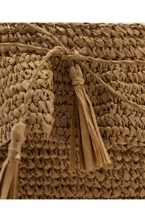 Mango Straw Bucket Bag