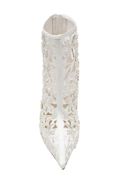 Betsey Johnson Embellished Floral Bootie