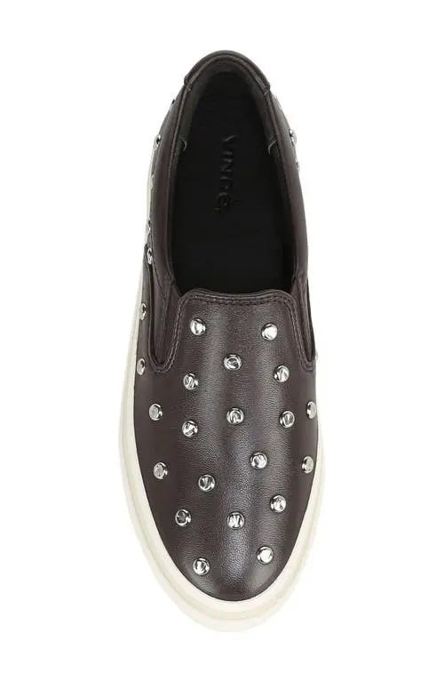 Vince Blair Stud Slip-on Sneaker - Dark Ganache
