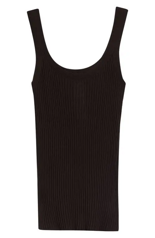 Akris Twisted Rib Cotton Tank - Mocca