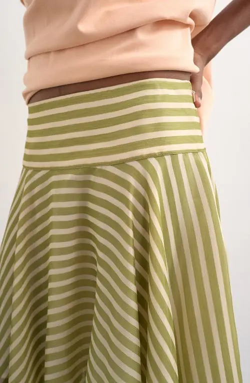 Topshop Striped Hanky Hem Miniskirt