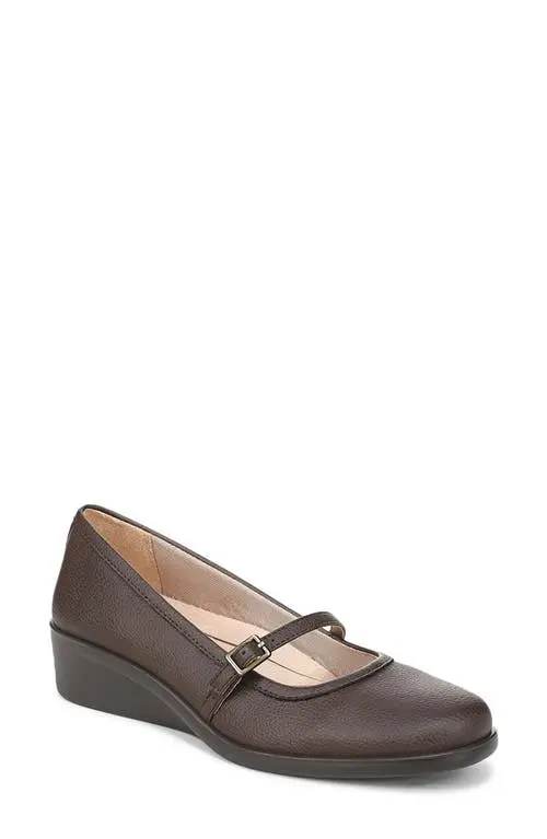 LIFESTRIDE Jolene Wedge Mary Jane Flat - Dark Brown
