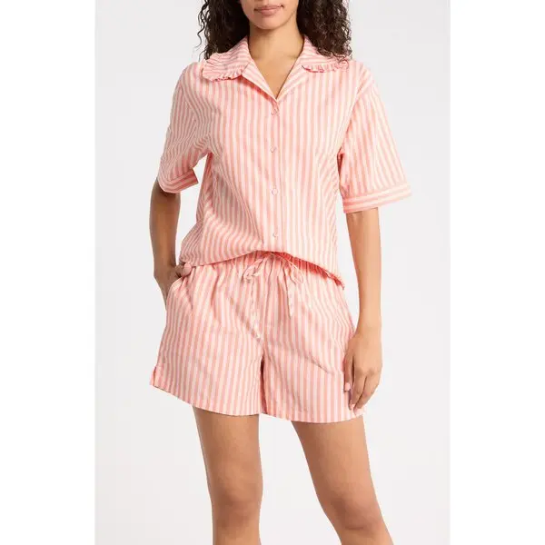 PAPINELLE Stripe Cotton Poplin Pajamas - Butterscotch
