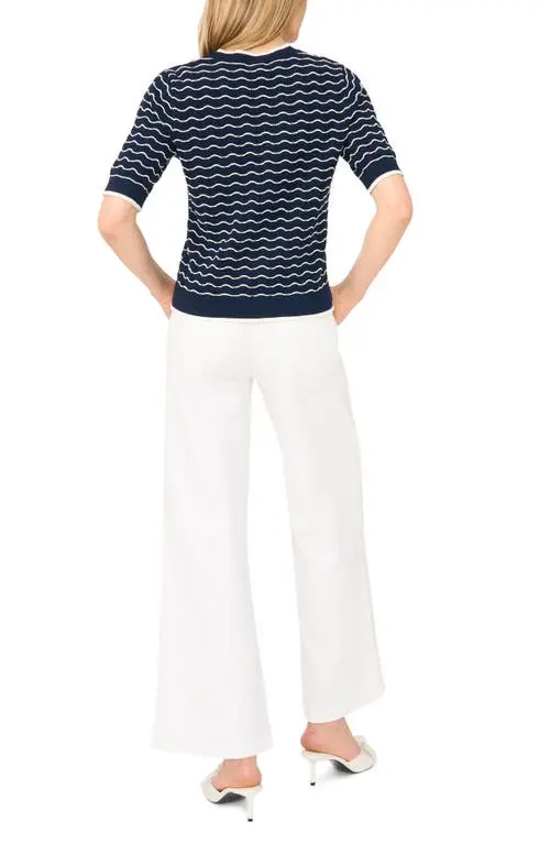 Halogen Scallop Cardigan - Classic Navy