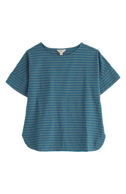 SEASALT CORNWALL Organic Cotton Striped Boatneck T-shirt