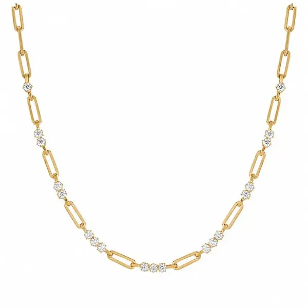 SEEY JEWELRY Diamond Chain Necklace - Gold
