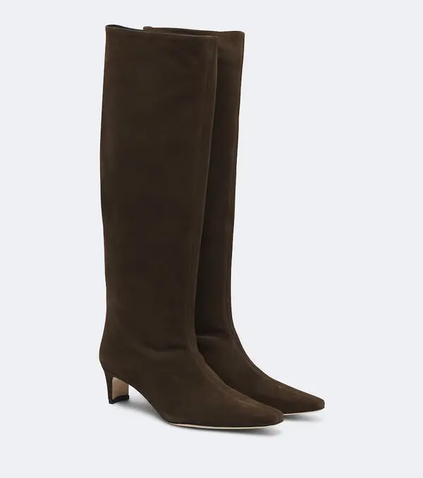 Staud Wally Suede Knee-high Boots - Brown
