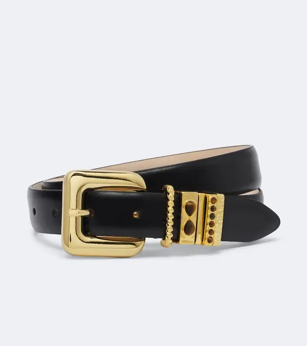 DEHANCHE D�hanche Mara Embellished Leather Belt - Black