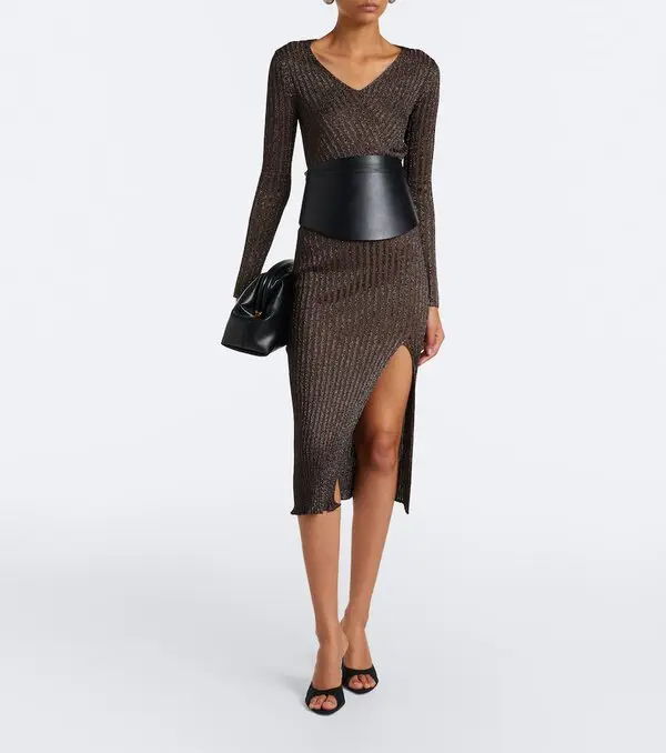 Missoni Striped Lamé Midi Skirt