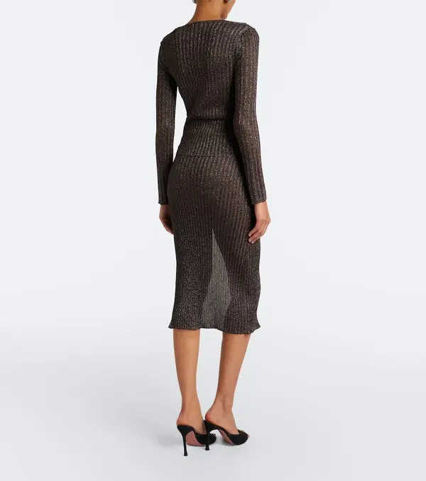 Missoni Striped Lamé Midi Skirt