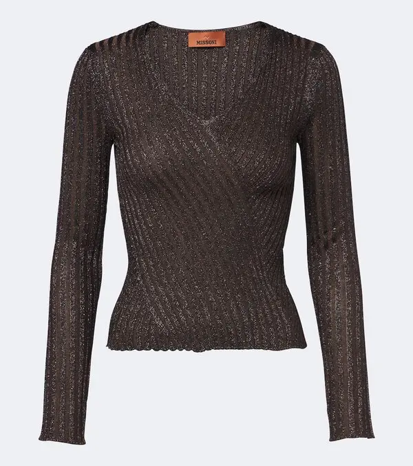 Missoni Striped Lam� Top - Brown