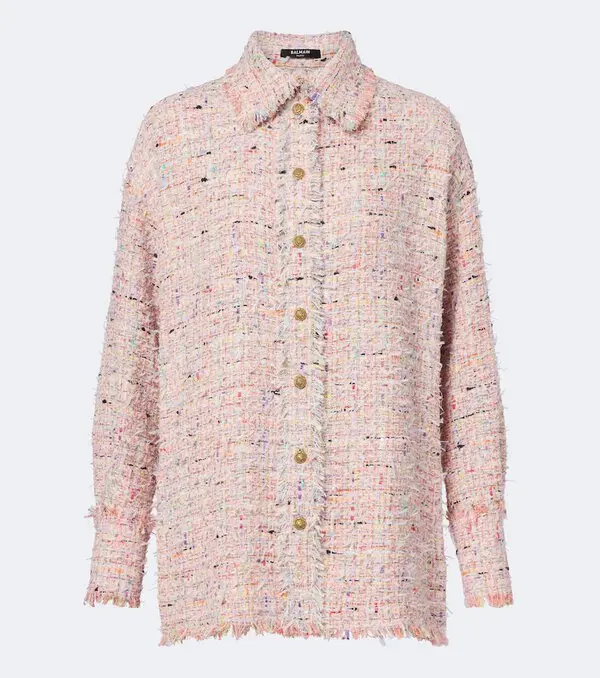 Balmain Tweed Overshirt - Multicoloured