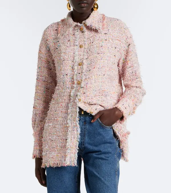 Balmain Tweed Overshirt - Multicoloured