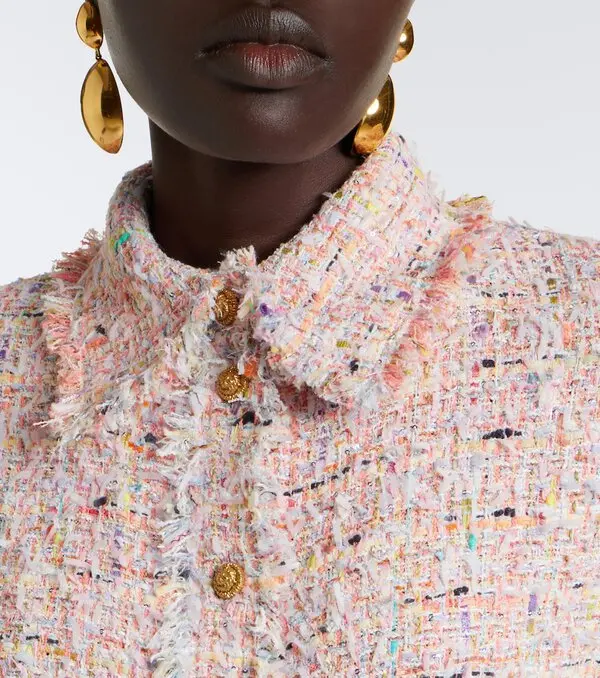 Balmain Tweed Overshirt - Multicoloured