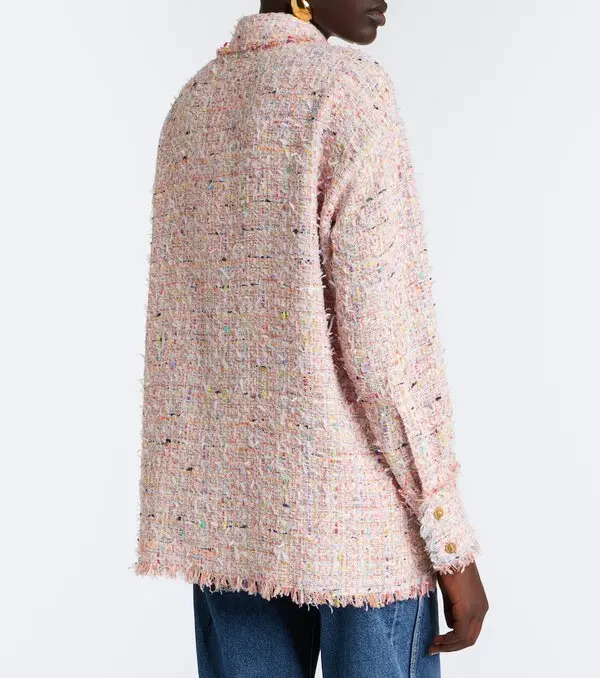Balmain Tweed Overshirt - Multicoloured