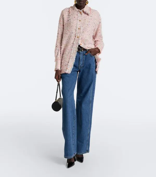 Balmain Tweed Overshirt - Multicoloured