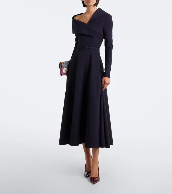 Safiyaa Asymmetric Crepe Cocktail Dress