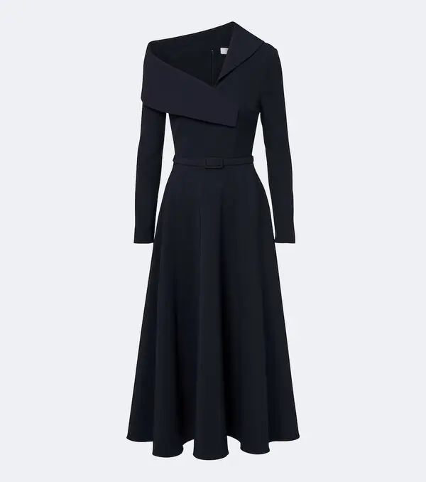 Safiyaa Asymmetric Crêpe Cocktail Dress - Blue