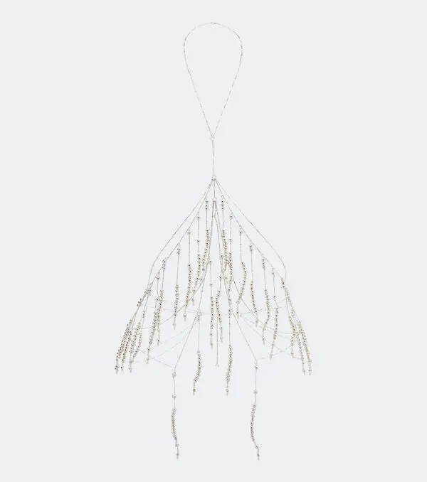 Rabanne Beaded Body Chain - Silver