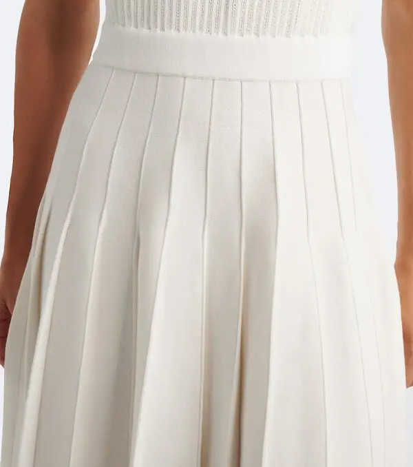 Thom Browne Ribbed-knit Pointelle Cotton Polo Dress