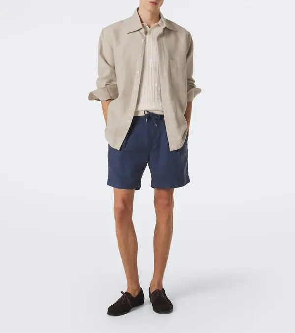Ralph Lauren Purple Label Silk And Linen Shorts