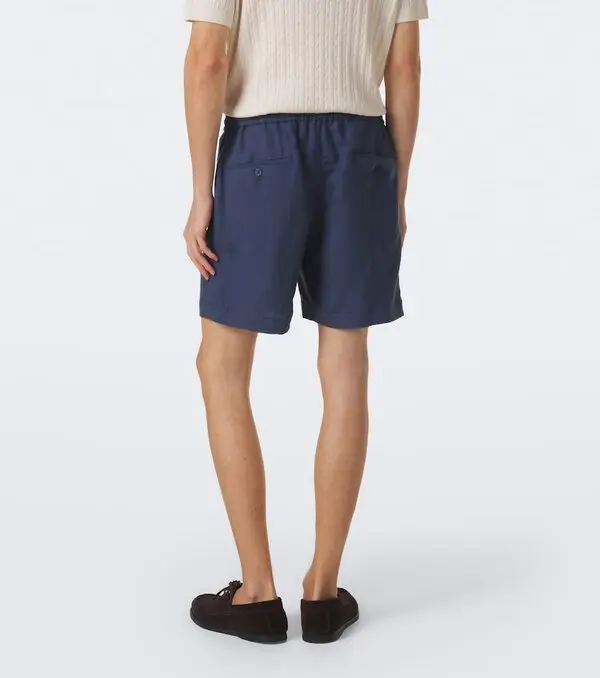 Ralph Lauren Purple Label Silk And Linen Shorts
