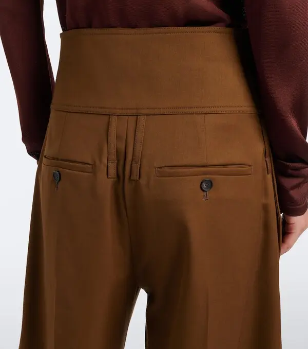 FERRAGAMO Wool And Cashmere Barrel-leg Pants