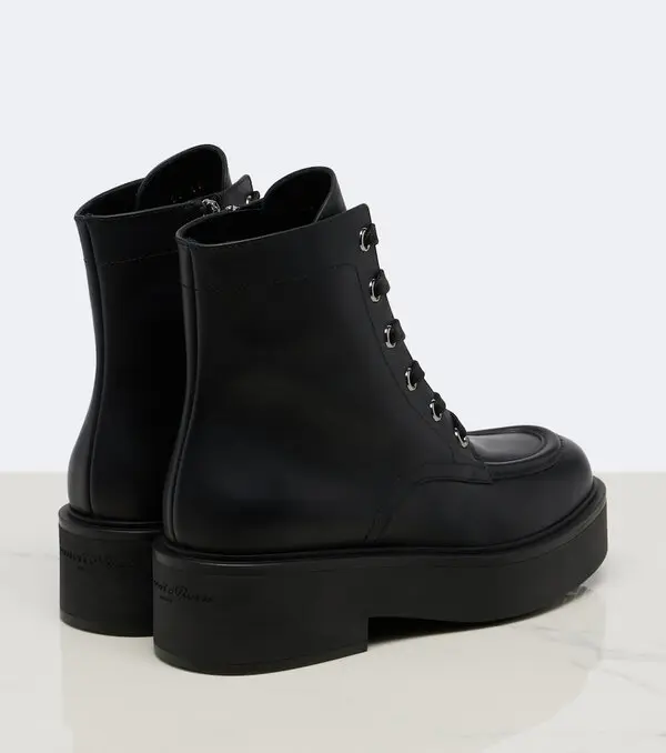 GIANVITO ROSSI Leather Lace-up Boots