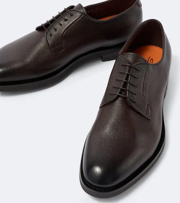 Santoni Ensley Leather Derby Shoes