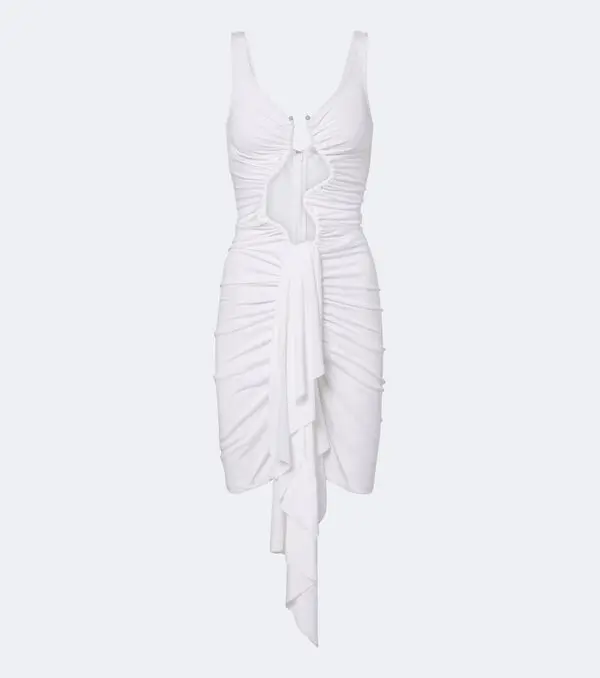 Christopher Esber Salacia Ruched Jersey Minidress - White