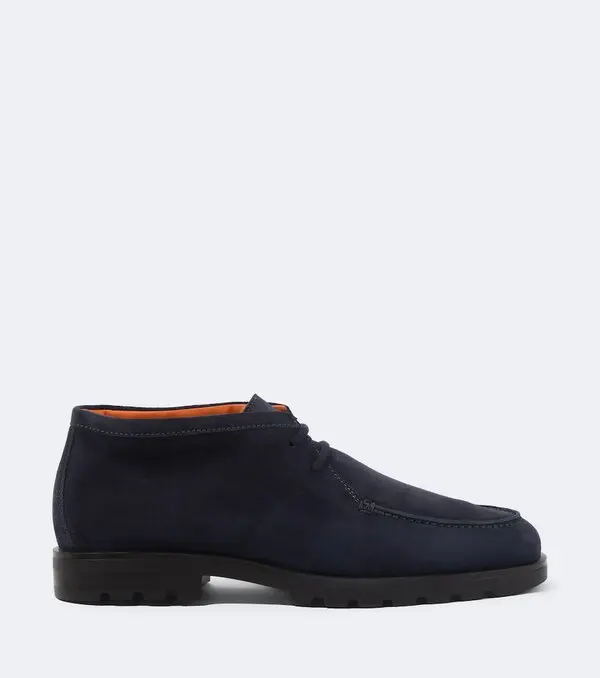 Santoni Rock Wallabee Suede Boots - Blue