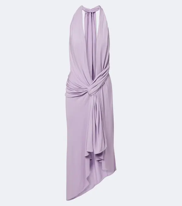 Christopher Esber Spire Cascade Draped Minidress - Purple