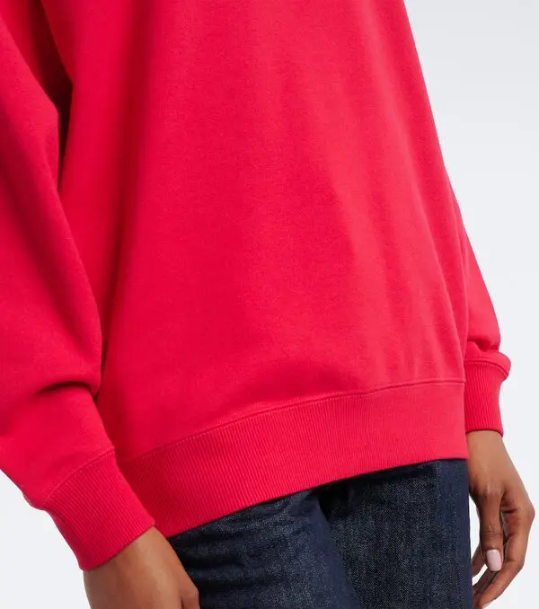 Saint Laurent Logo Cotton Jersey Sweatshirt