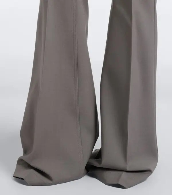 Rick Owens Bolan High-rise Wool-blend Flared Pants