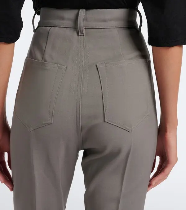 Rick Owens Bolan High-rise Wool-blend Flared Pants