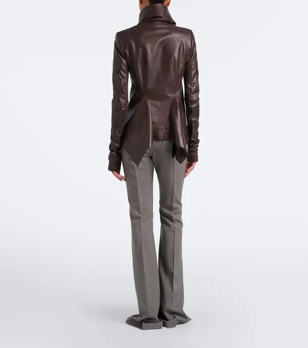Rick Owens Bolan High-rise Wool-blend Flared Pants