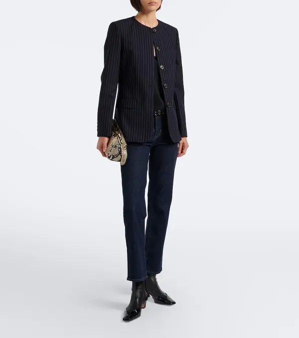 FRAME Cigarette Cropped Straight Jeans