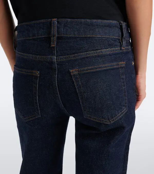 FRAME Cigarette Cropped Straight Jeans