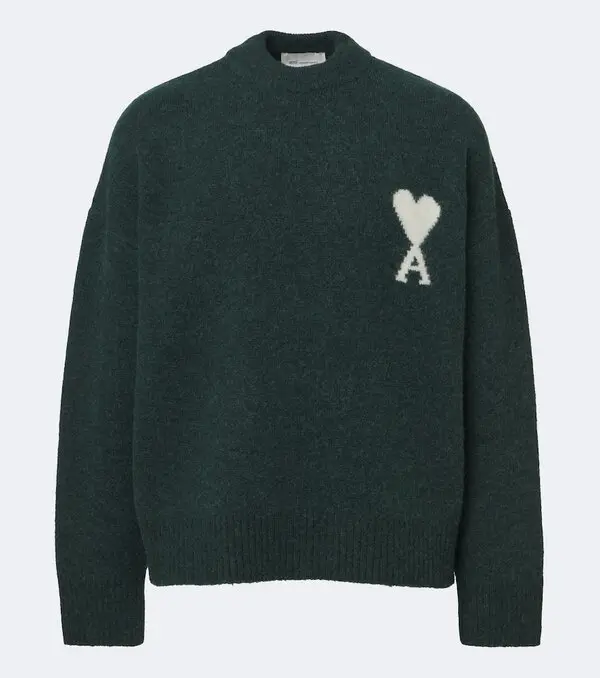 AMI Paris De Cœur Alpaca And Wool-blend Sweater