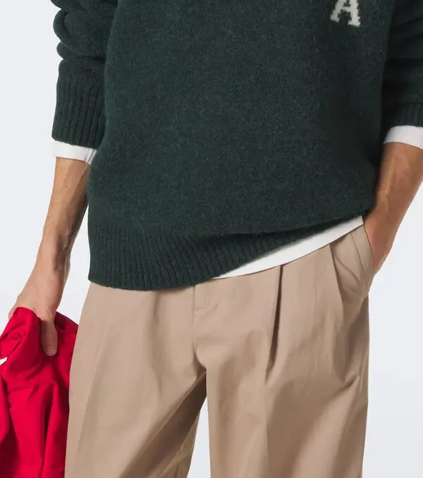 AMI Paris De Cœur Alpaca And Wool-blend Sweater
