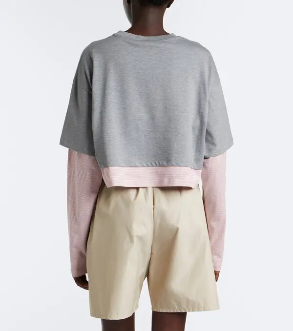 Miu Miu Layered Cotton Jersey T-shirt
